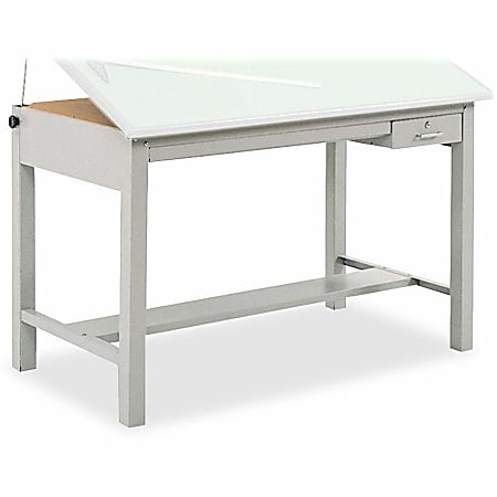 Safco Precision Drafting Table Base 35 12 H x 56 38 W x 30 12 D Gray ...