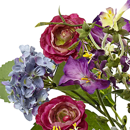 Nearly Natural Spring Garden 24 H Plastic Floral Arrangement With Vase ...