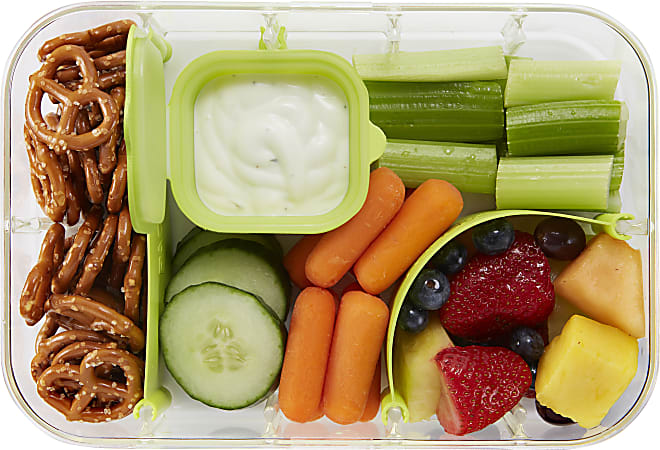 Packit Flex Bento Food Storage Container ClearLime Punch - Office Depot