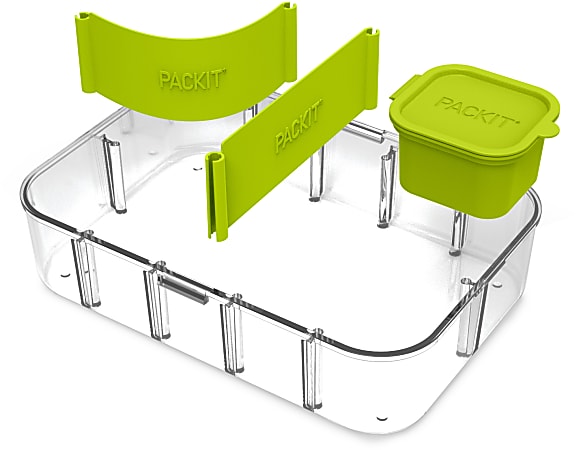 Packit Flex Bento Food Storage Container ClearLime Punch - Office Depot