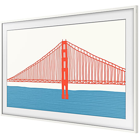 Samsung 2021 50 The Frame Customizable Bezel Modern White 44.39 x 25.60 ...