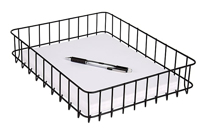 Realspace® Black Wire Paper Tray, Letter Size