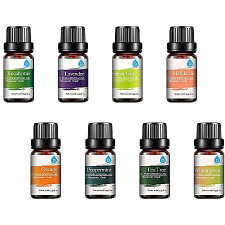 Pursonic Aroma Therapy Essential Oils Assorted Scents 10 mL.34 oz Pack ...