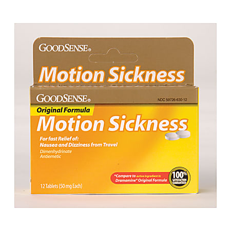 GoodSense Original Formula Motion Sickness Box Of 12 - Office Depot