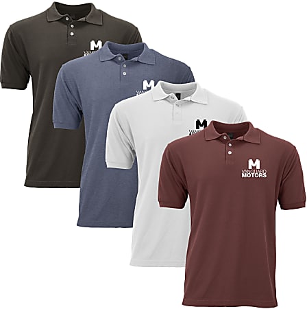 Custom M O Mens Soft Touch Polo Screened - Office Depot