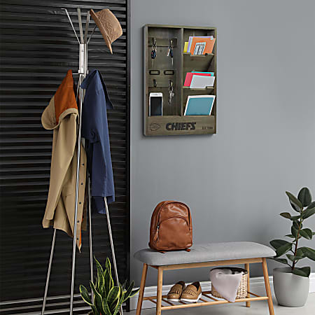 Imperial NFL Wall Mounted Wood Organizer 19 H x 14 14 W x 2 34 D Kansas ...