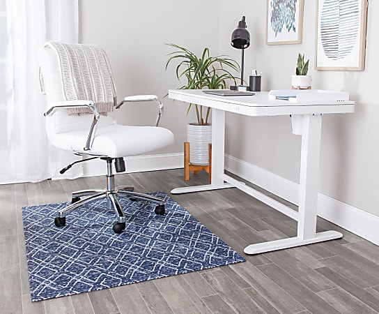 Realspace Designer Chair Mat 36 W x 48 D BlueIvory - Office Depot