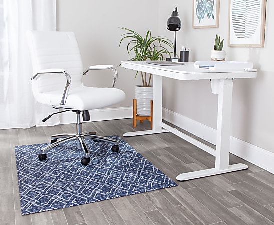 Realspace Designer Chair Mat 36 W x 48 D BlueIvory - Office Depot
