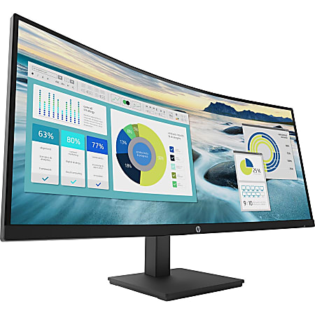 HP P34HC G4 34 WQHD Curved Screen LCD Monitor - Office Depot