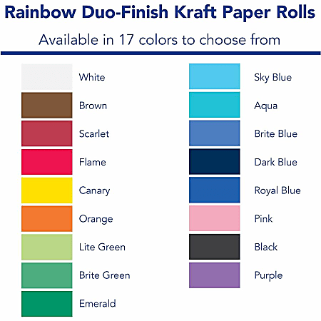 Pacon Rainbow Duo Finish Kraft Paper Roll 36 x 1000 Sky Blue - Office Depot