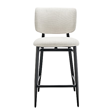 Eurostyle Felipe Fabric Counter Stool With Back BeigeBlack - Office Depot