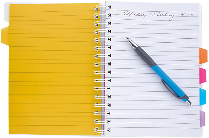 Spiral Notebook With Tabs 8 14 H x 6 78 W x 78 D - Office Depot