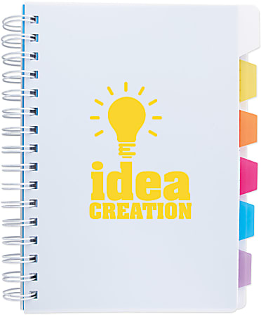 Spiral Notebook With Tabs 8 14 H x 6 78 W x 78 D - Office Depot