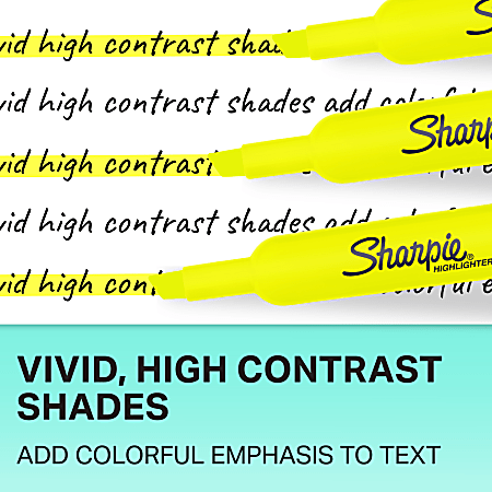 Sharpie Tank Style Highlighters Chisel Tip Assorted Box of 12 - Office ...
