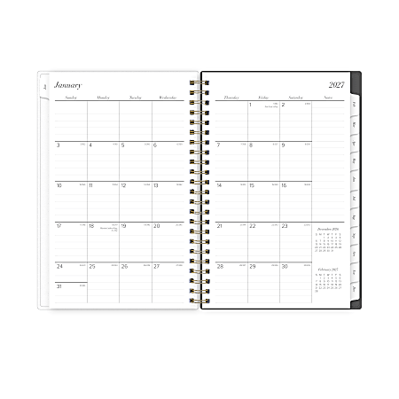 2027 Blue Sky Merrie Dark WeeklyMonthly 18 Month Planning Calendar 5x8 ...