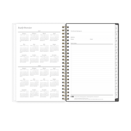 2027 Blue Sky Merrie Dark WeeklyMonthly 18 Month Planning Calendar 5x8 ...