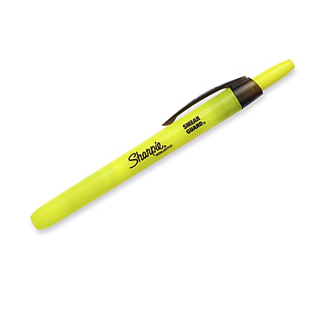 Sharpie Retractable Highlighters Narrow Chisel Tip Yellow 5 Count ...