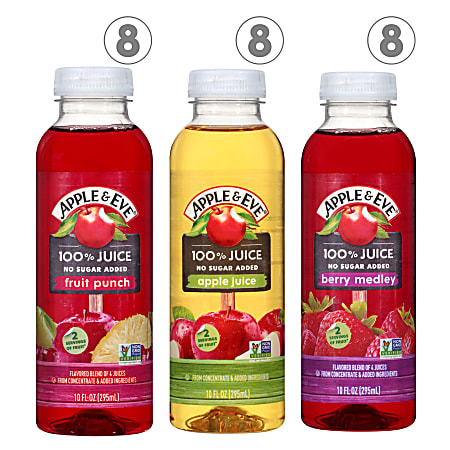 Apple Eve 100percent Fruit Juice Variety Pack 10 Oz Total Qty 24 ...