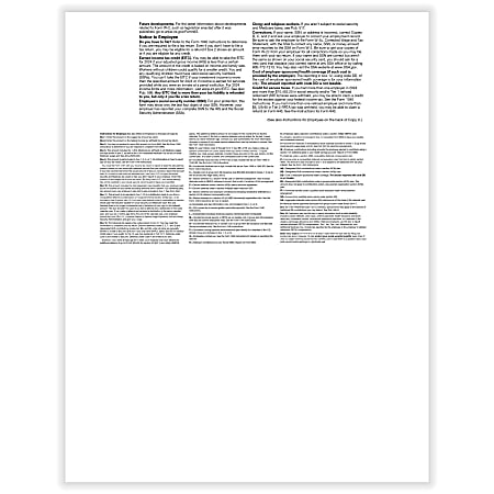 ComplyRight W 2 Tax Forms 4 Up N Style Employee s Copies B C 2 2 ...