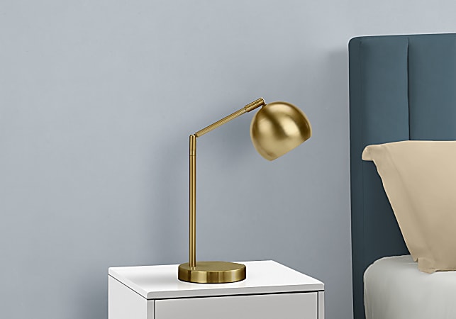 Monarch Specialties Webster Table Lamp 19 H GoldGold - Office Depot