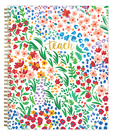 Blue Sky Teacher WeeklyMonthly Academic Planner 8 12 x 11 Ditsy Dapple ...