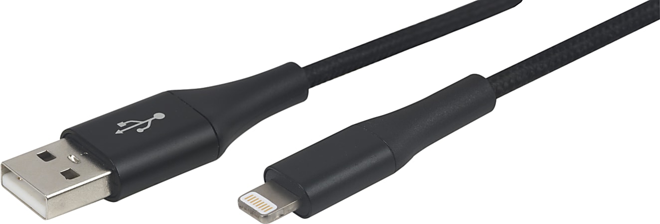 Ativa Lightning Cable 6 Black 45381 - Office Depot