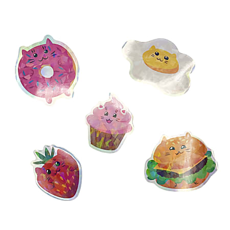 Little Yellow Bicycle Holographic Stickers Kawaii Food Sheet Of 10 ...