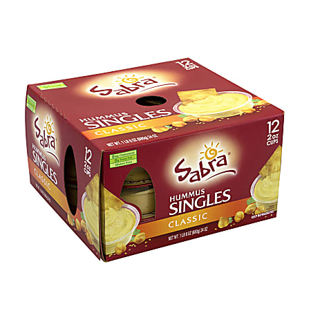 Sabra Classic Hummus Singles 2 Oz Pack Of 12 - Office Depot