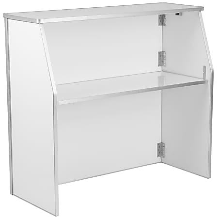 Flash Furniture Laminate Foldable Bar White - Office Depot