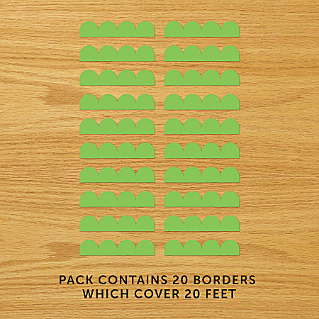 Astrobrights Bulletin Board Borders 2 x 12 Martian Green Pack Of 20 ...