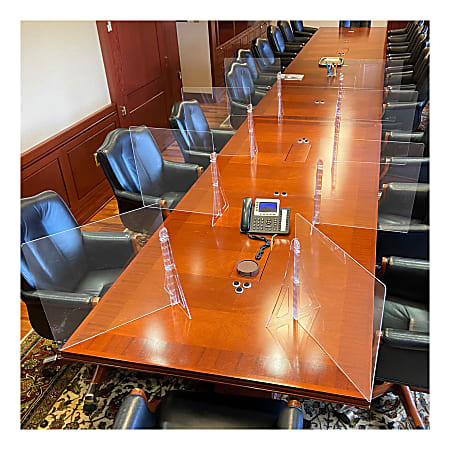 Azar Displays Single Leg Partition Cashier Shield 20 x 20 Clear Set Of ...
