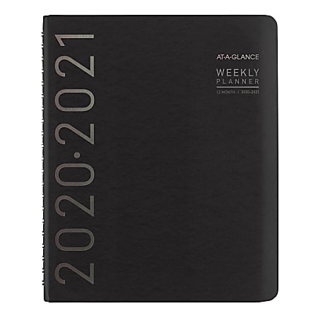 AT A GLANCE Contempo Academic WeeklyMonthly Planner 8 14 x 11 Black ...
