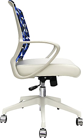 Raynor Elizabeth Sutton Gramercy Fabric Mid Back Task Chair Blue ...