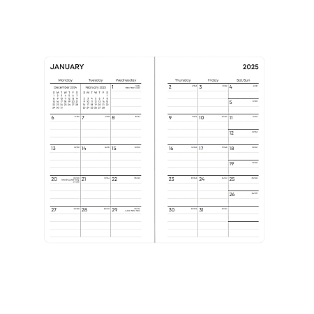 2025 2026 Blue Sky Monthly Soft Touch Planning Calendar 3 58 x 6 18 ...