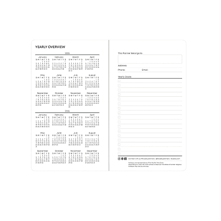 2025 2026 Blue Sky Monthly Soft Touch Planning Calendar 3 58 x 6 18 ...
