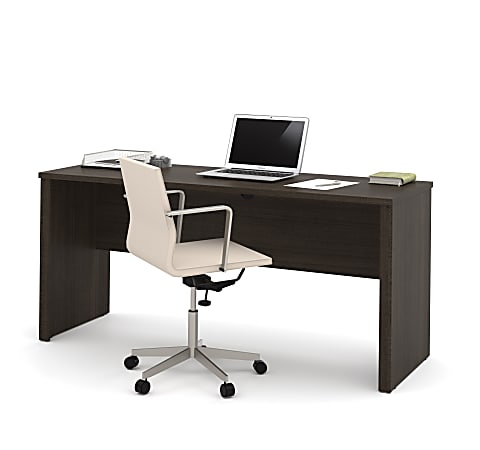 Bestar Embassy 66 W Narrow Computer Desk Shell Dark Chocolate - Office ...
