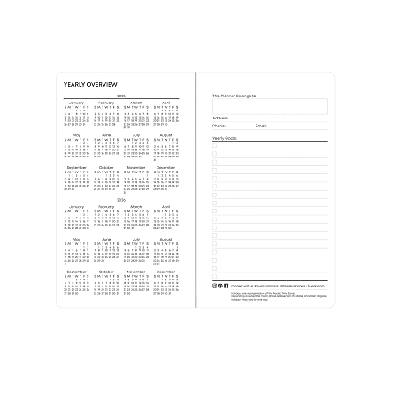 2025 2026 Blue Sky Soft Touch Monthly Planning Calendar 3 58 x 6 18 Ava ...
