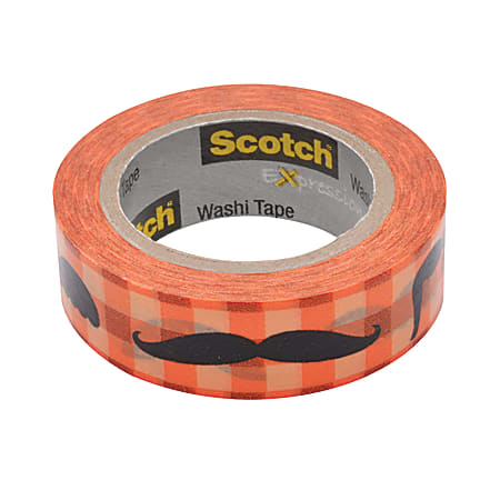 Scotch Expressions Washi Tape 58 x 393 Moustache - Office Depot