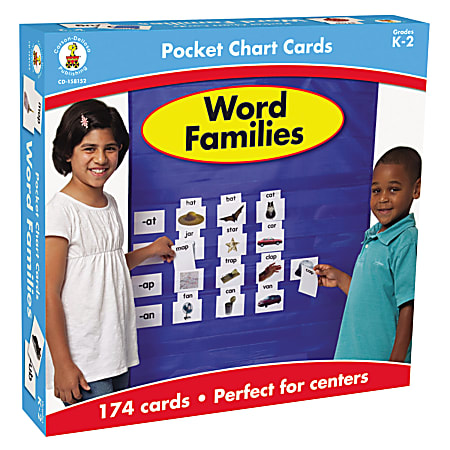 Carson Dellosa Word Families Pocket Chart Cards Set Of 164 - Office Depot
