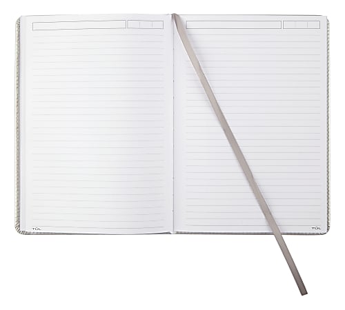 TUL Hardcover Journal 8 12 x 6 Narrow Ruled 192 Pages 96 Sheets Silver ...