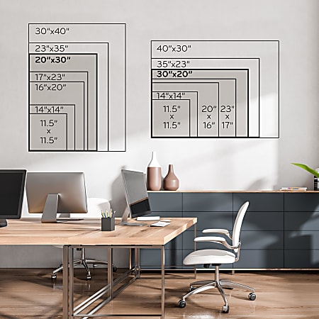 U Brands Magnetic Chalkboard 30 X 20 White D cor Frame 2073U00 01 ...