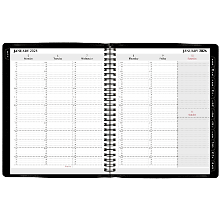 Office Depot Brand Weekly Monthly Appointment Book Planner 7 x 9 Black ...