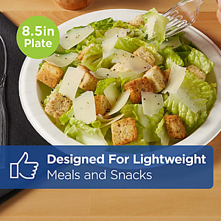 Dixie Basic Light Weight Paper Plates 8 12 White 500 Count 125 Plates ...