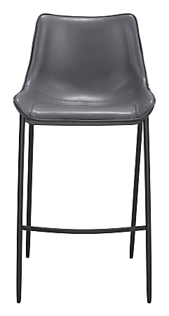 Zuo Modern Magnus Bar Stool Set Dark GrayBlack Set Of 2 Stools - Office ...
