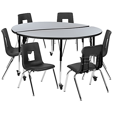 Flash Furniture Mobile 60 Circle Wave Flexible Laminate Activity Table ...