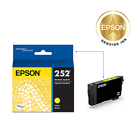 Epson 252 DuraBrite Ultra Yellow Ink Cartridge T252420 S - Office Depot