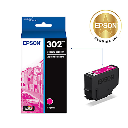 Epson 302 Claria Premium Magenta Ink Cartridge T302320 S - Office Depot