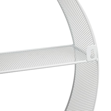 Mind Reader Circular Floating Shelf 18 H x 4 W x 18 D White - Office Depot