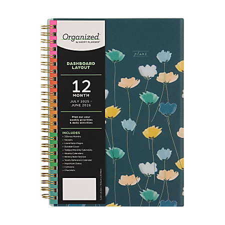 2025 2026 Organized by Happy Planner MonthlyWeekly Small Happy Planner ...