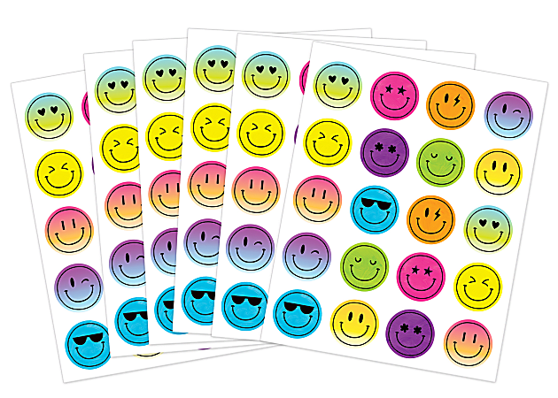 Teacher Created Resources Stickers Brights 4Ever Smiley Faces Pack Of ...